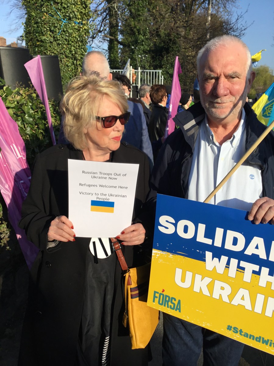 Ukrainian socialist and academic, Yuliya Yurchenko, speaks at a public ...