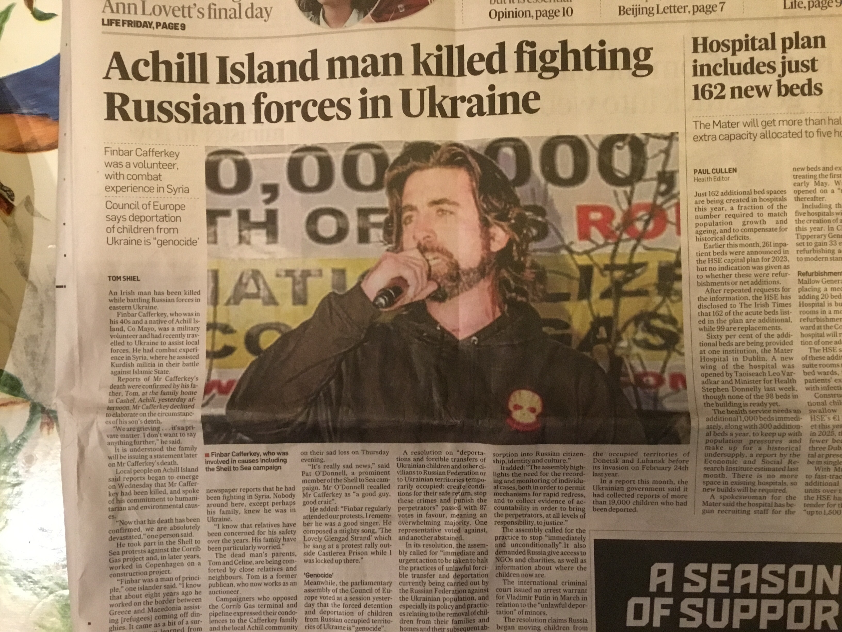 Bakhmut Town; a tribute to Finbar, Cooper, and Dmitry – A ballad ...